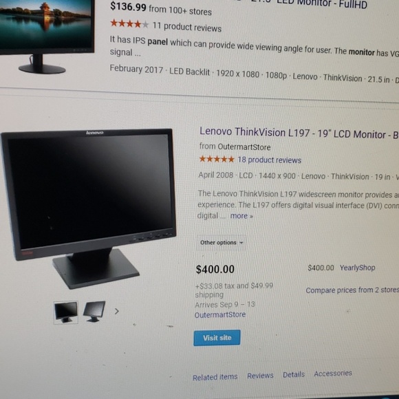 Lenovo | Other | Lenovo Thinkvision L97 19 Lcd | Poshmark